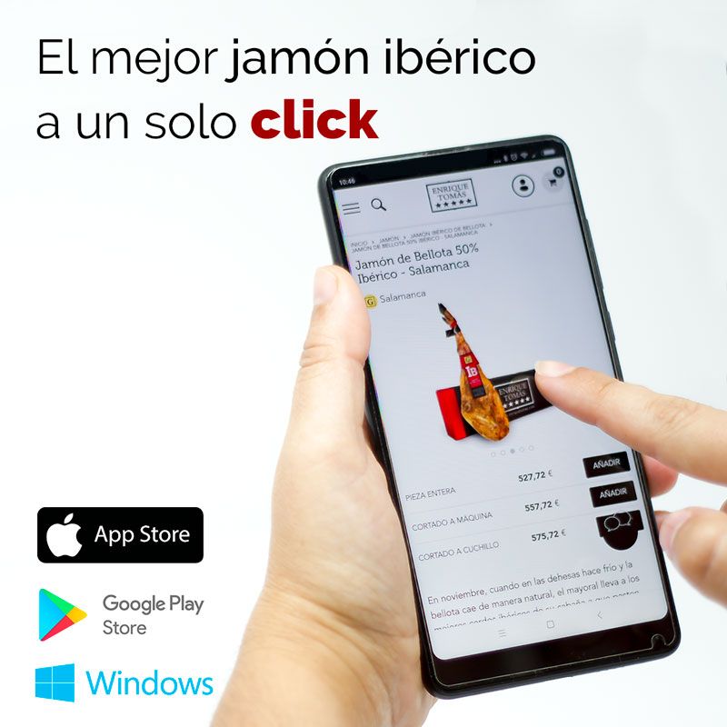 Enrique Tomás lanza su nueva app para comprar jamón ibérico